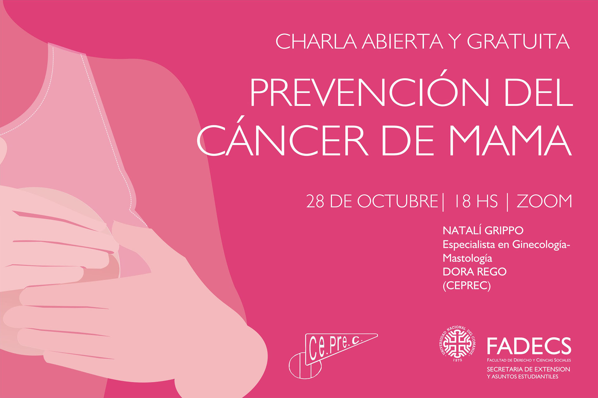 CHARLA ABIERTA Y GRATUITA SOBRE PREVENCIÓN DEL CÁNCER DE MAMA ...