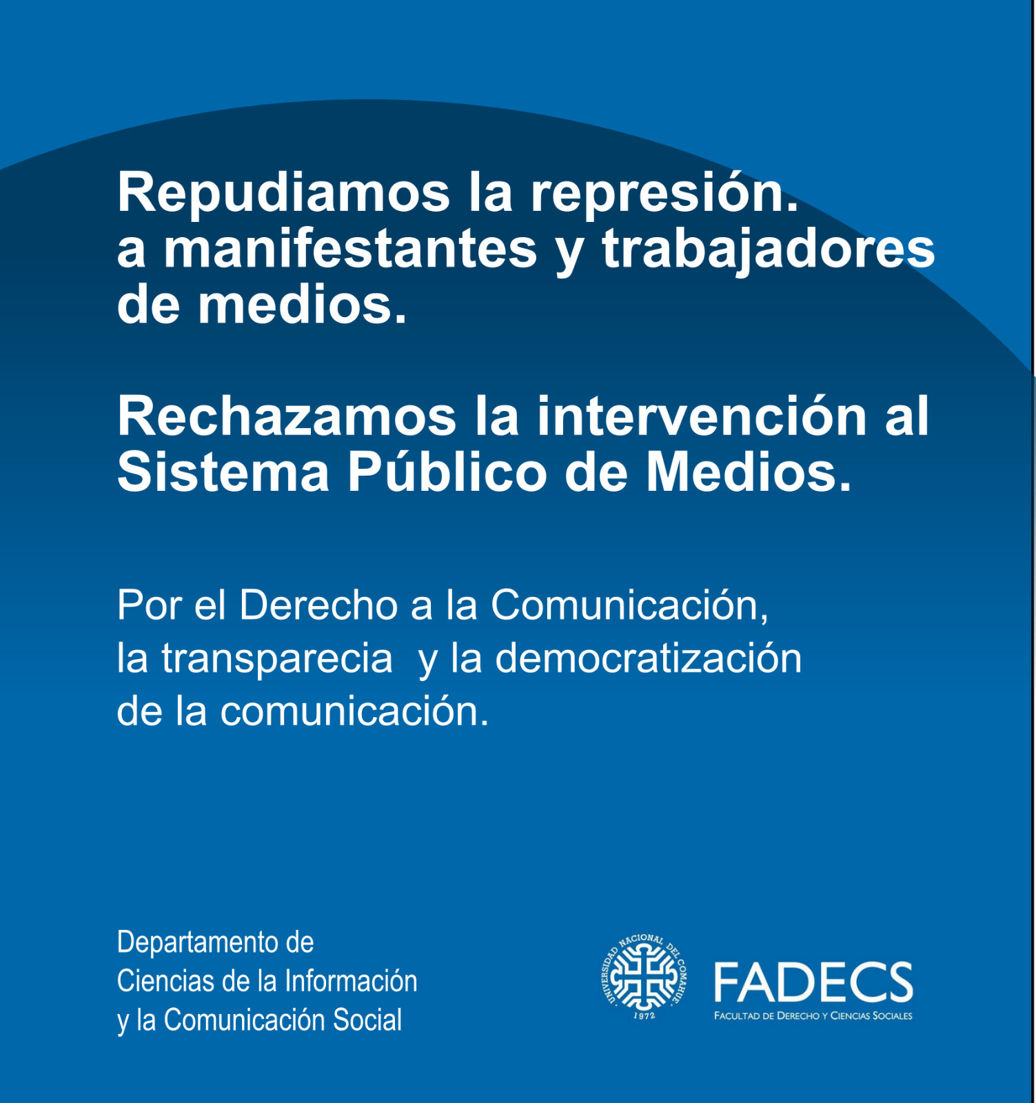 DECLARACIÓN DEL DEPARTAMENTO DE CIENCIAS DE LA INFORMACIÓN Y LA ...